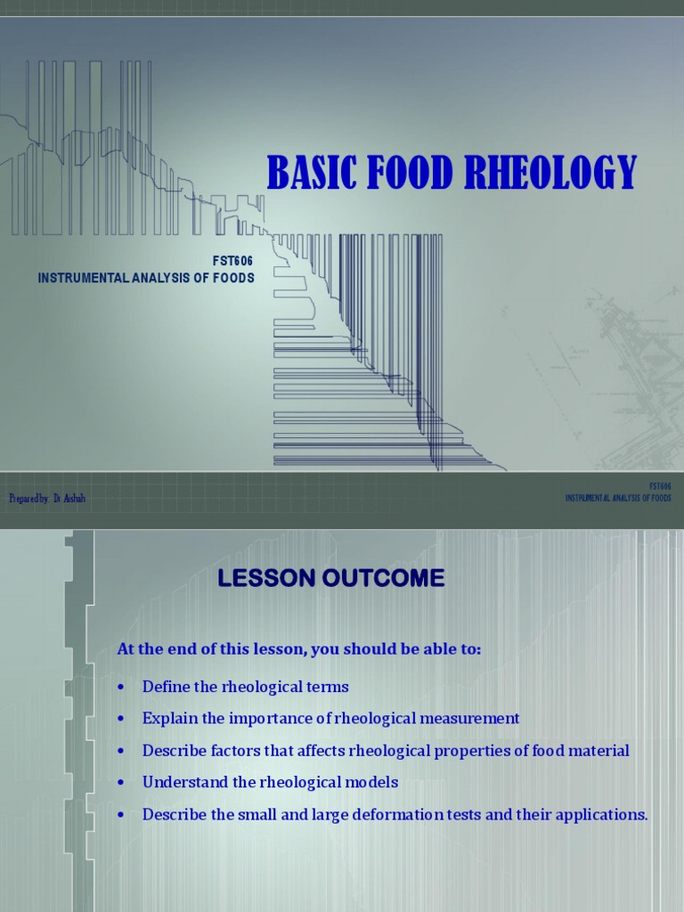 Basic Food Rheology 2016 | PDF | Rheology | Viscoelasticity