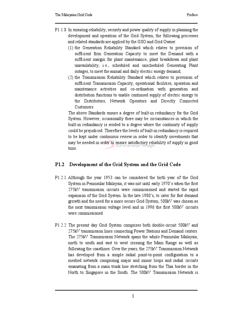 15 - 1the Malaysian Grid Code | PDF | Electrical Grid | Electric Power ...