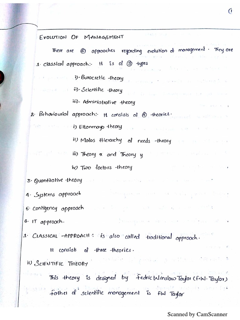 Class Notes - MANAGEMENT | PDF