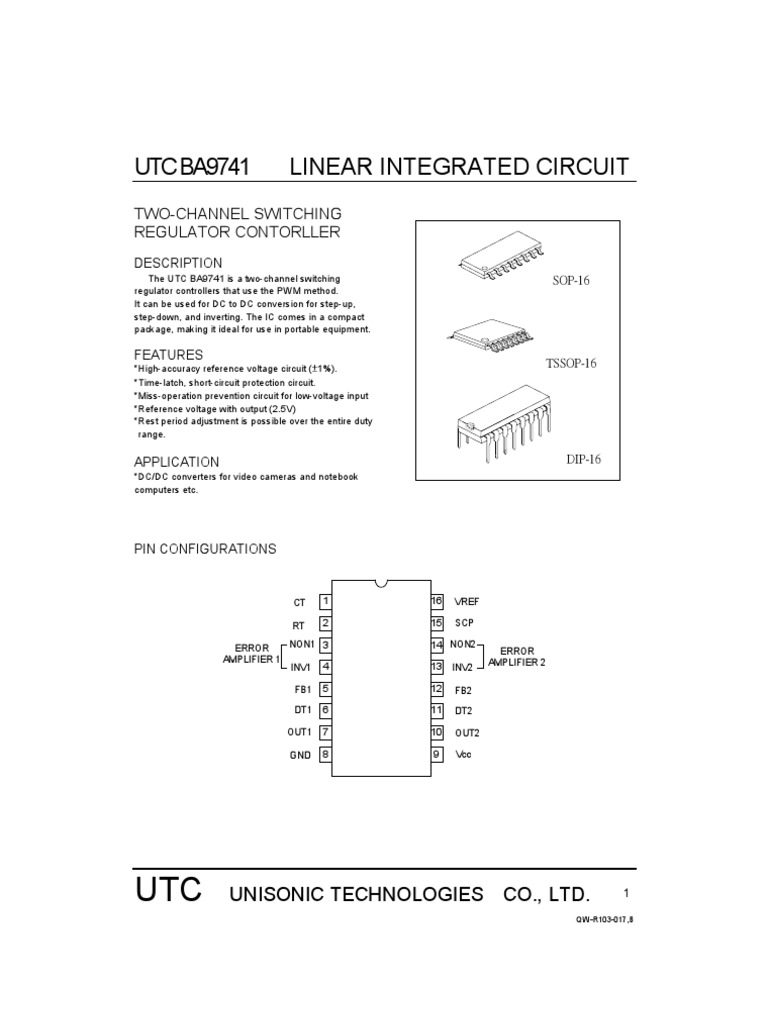 BA9741 | PDF | Amplifier | Power Supply