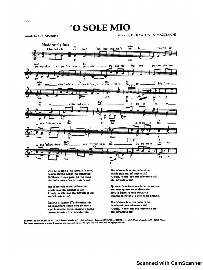 O Sole Mio | PDF