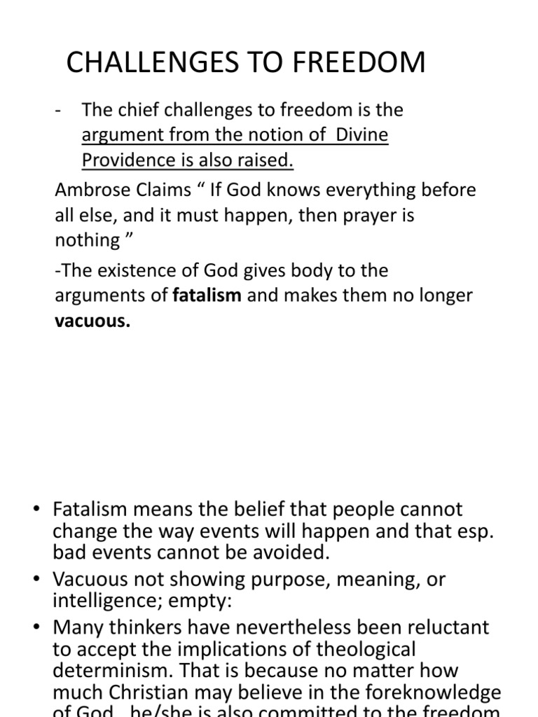 Divine Foreknowledge vs. Human Freedom | PDF | Liberty | Omniscience