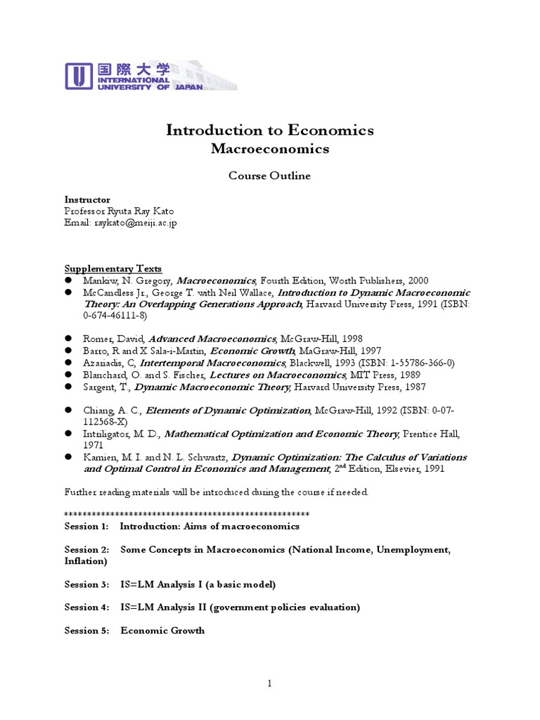 Introduction To Economics: Macroeconomics | Download Free PDF | Long ...