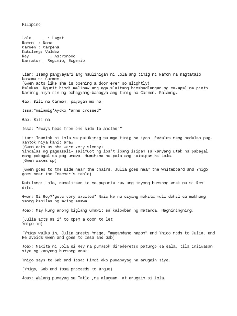 Filipino Story | PDF