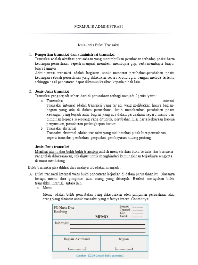 Jenis Transaksi | PDF