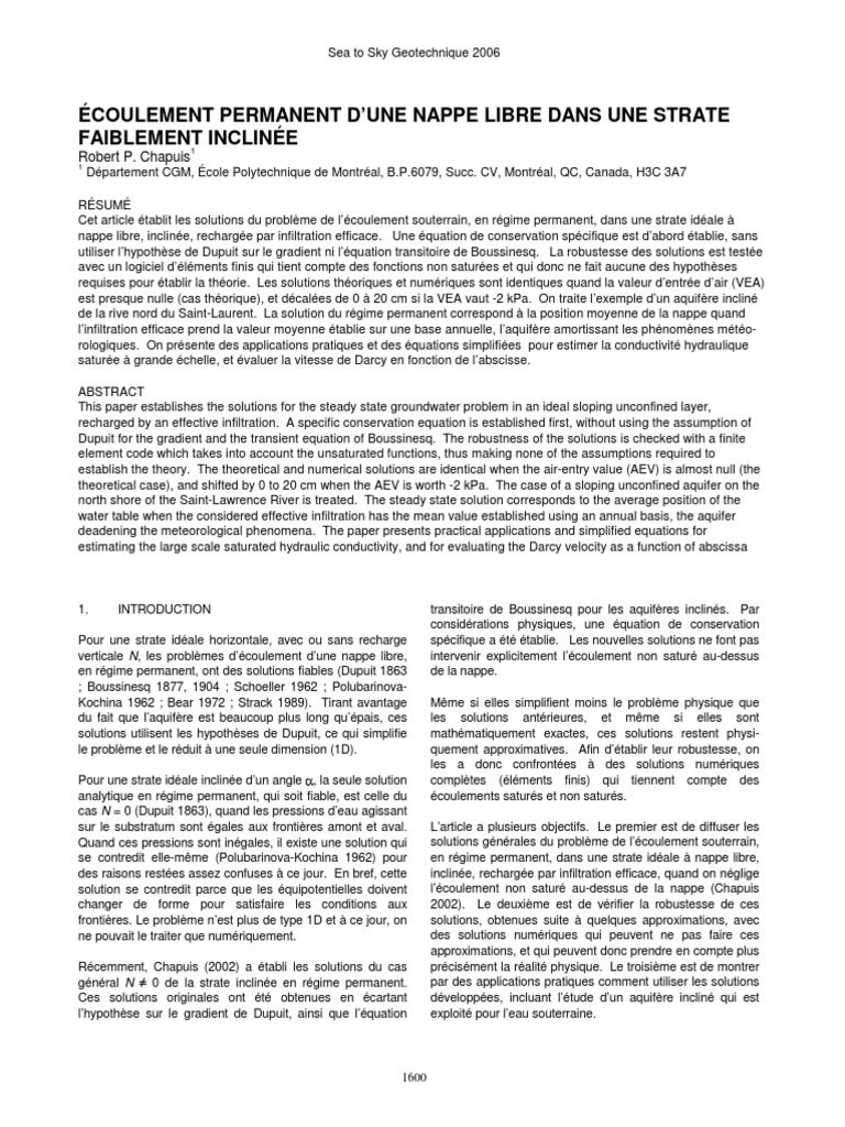 Hec Ras | PDF | Perméabilité (fluide) | Équations