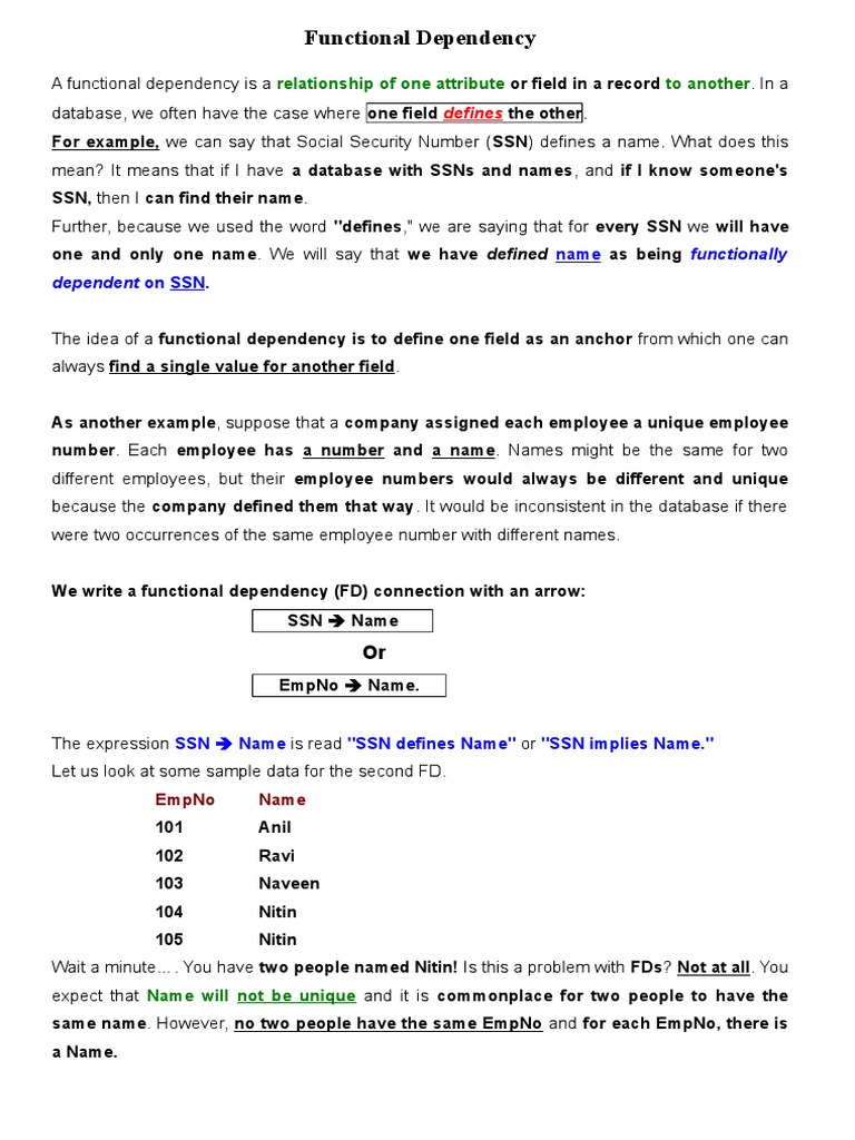 Functional Dependency LECTURE | PDF | Database Index | Software Design