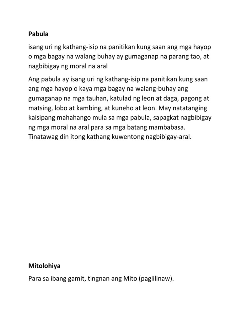 Pabula | PDF