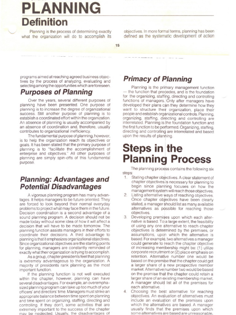 Planning: Using Time Management Making Decisions | PDF | Goal ...
