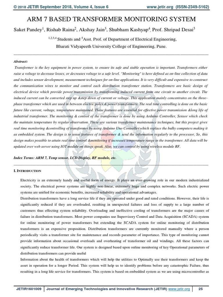 Jetir Paper Saket Jetir214653 | PDF | Internet Of Things | Embedded System