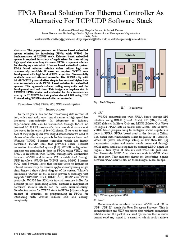 FPGA Based Solution For Ethernet Controller As | PDF | Internet ...