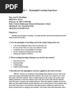 Reflection Statements For Daily Lesson Log 3 | PDF | Differentiated Instruction | Learning