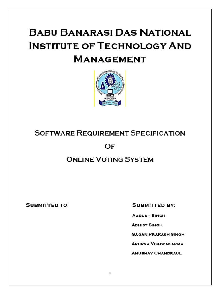 Online Voting System SRS | PDF | Graphical User Interfaces | Identity ...