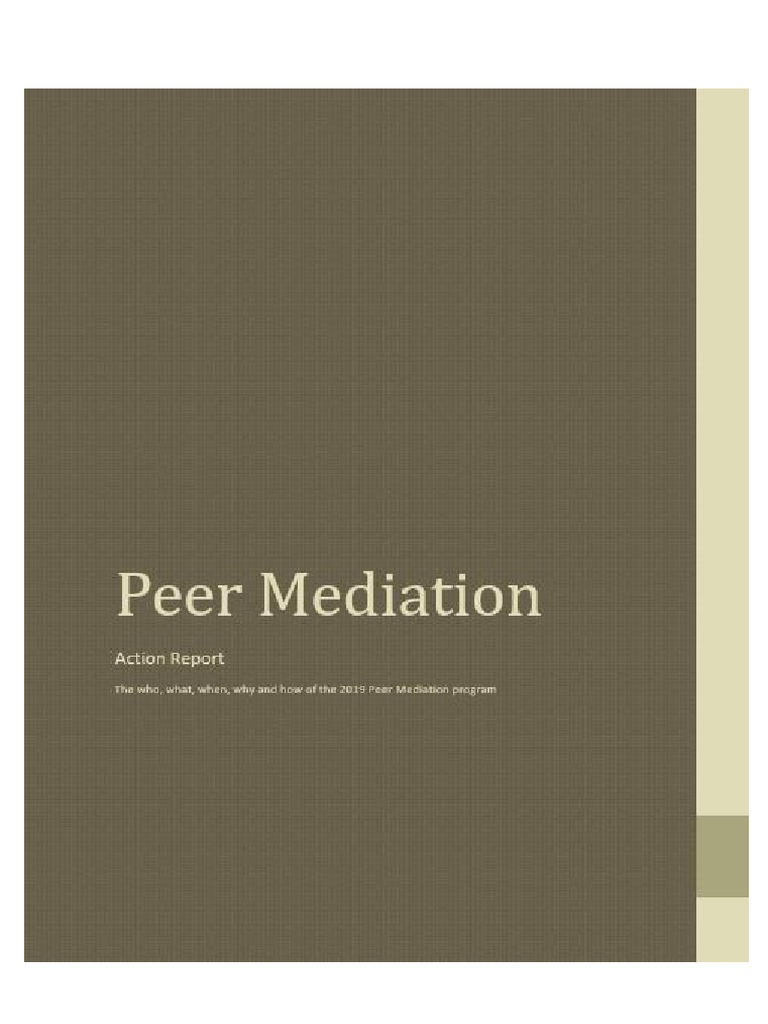 Peer Mediation | PDF | Mediation | Conflict Resolution