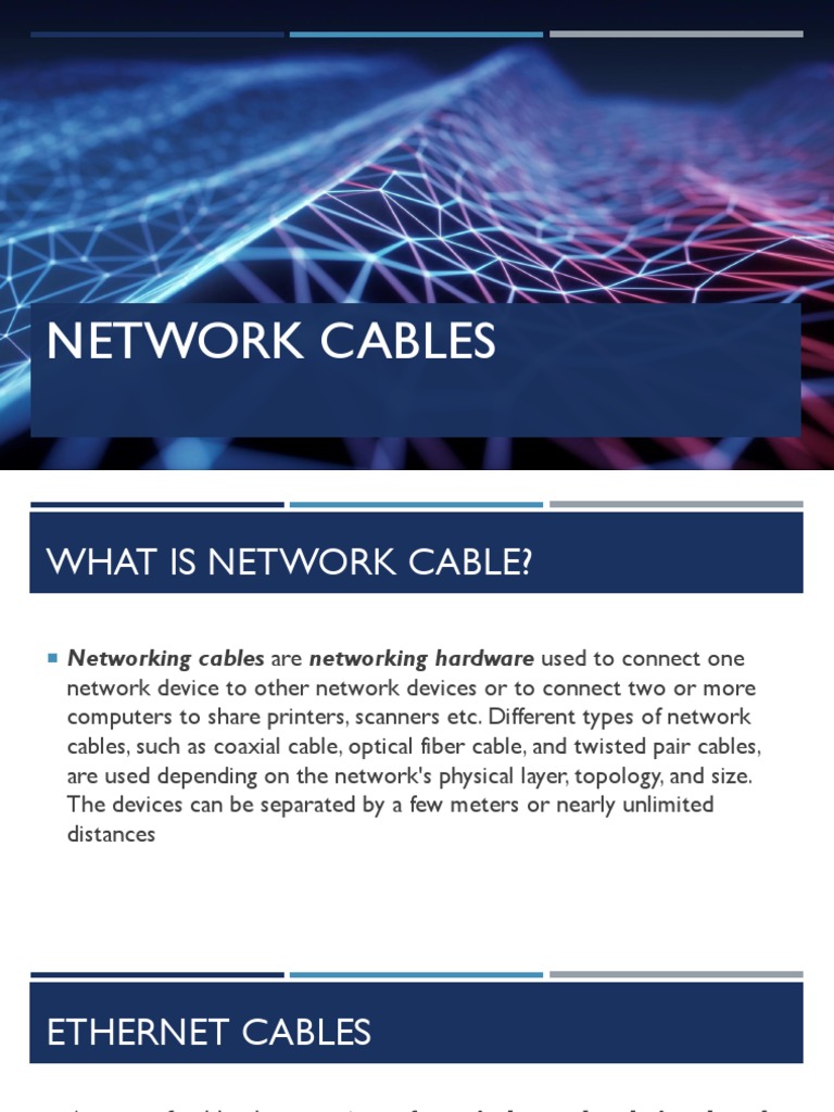 Network Cables | PDF | Computer Network | Electrical Connector