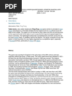 Detailed Lesson Plan in Physical Education | PDF | Table Tennis ...