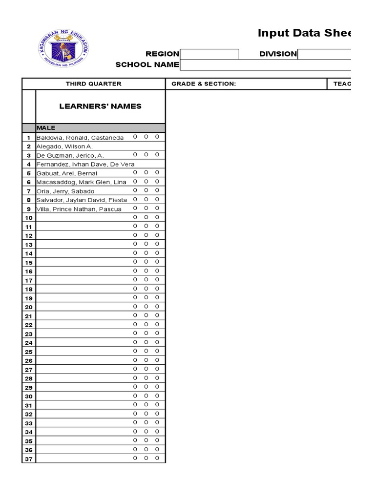 Third Quarter Class Record | PDF
