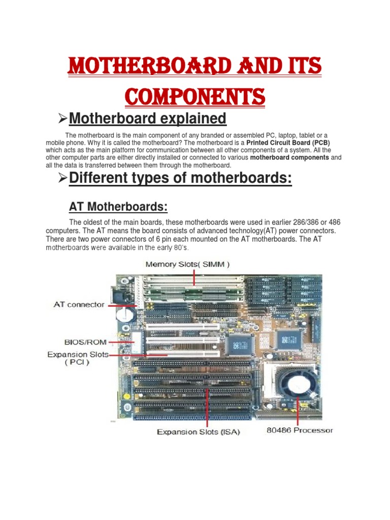 Motherboard | PDF | Classes Of Computers | Microcomputers