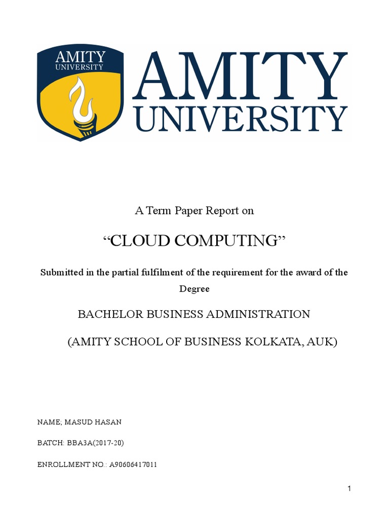 Cloud Computing Overview Report | PDF | Cloud Computing | Internet
