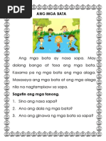 Reading Comprehension Worksheets Filipino For Grade 2 | PDF