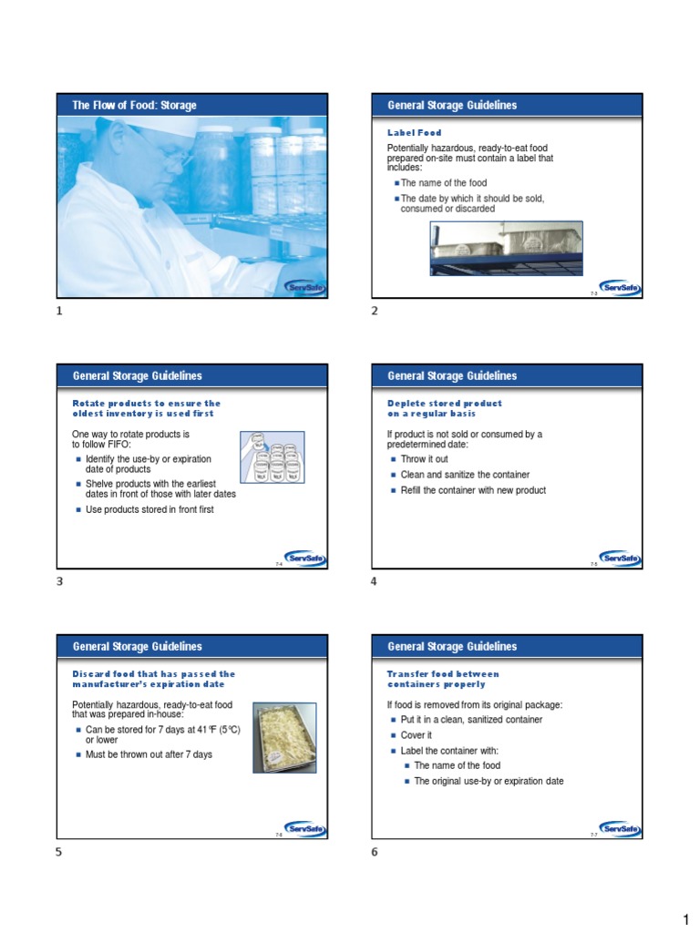 The Flow of Food: Storage General Storage Guidelines | PDF | Stuffing ...