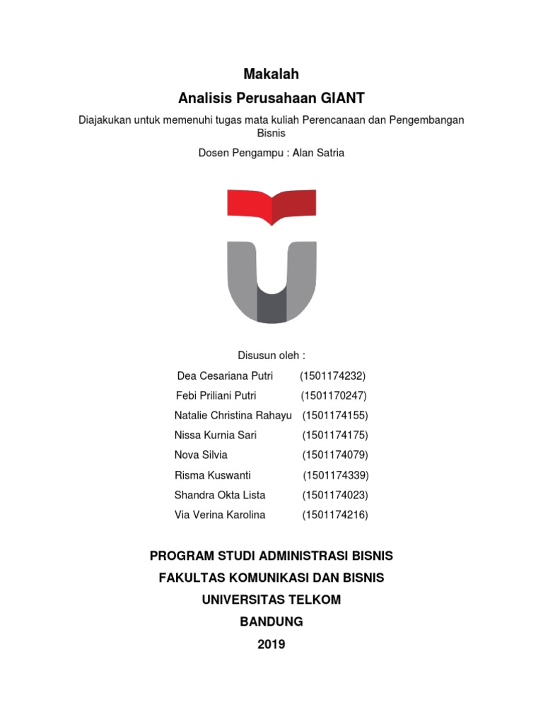 Contoh Cover Makalah Analisis Bisnis | PDF