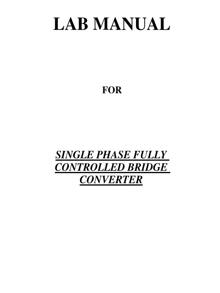 173 Single Phase Fully Controlled Bridge Converter | PDF | Components ...
