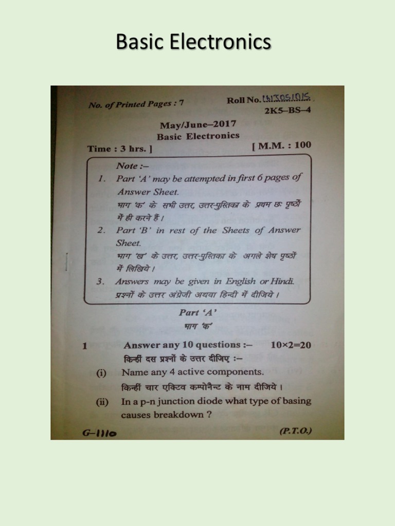 Basic Electronics | PDF