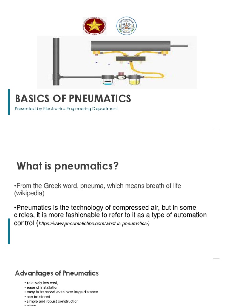 Basics of Pneumatics: Presented by Electronics Engineering Department ...
