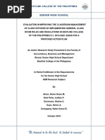 Senior High School Sample Thesis | PDF