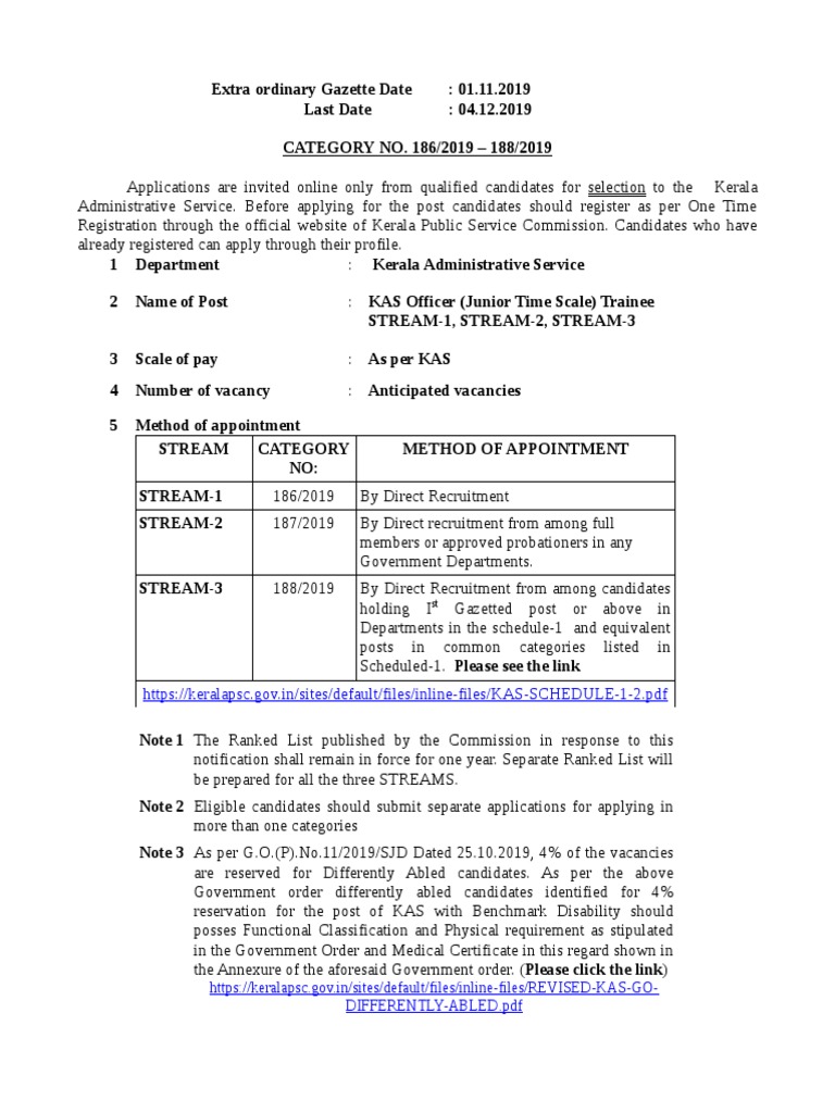 Kas Notification 2019 | PDF | Identity Document | Test (Assessment)