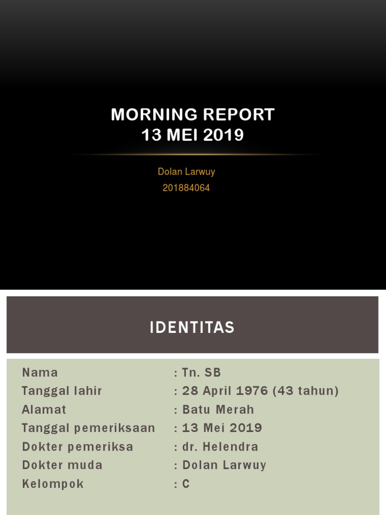 Morning Report | PDF