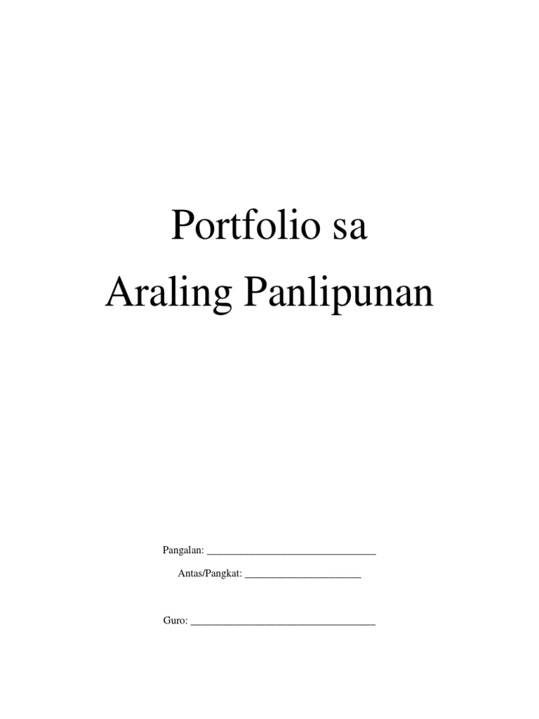 Portfolio Format AP | PDF