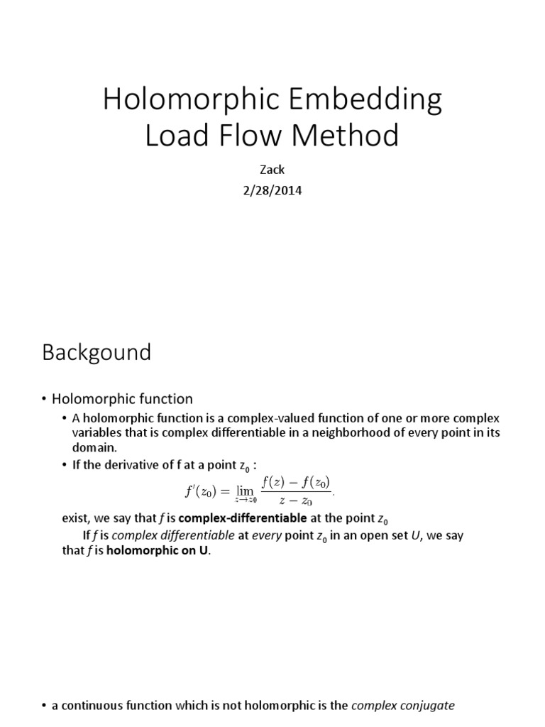 Holomorphic Embedding | PDF | Teaching Methods & Materials