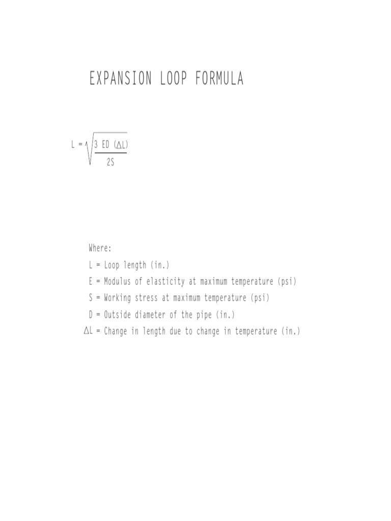 Expansion Loop Formula PDF | PDF