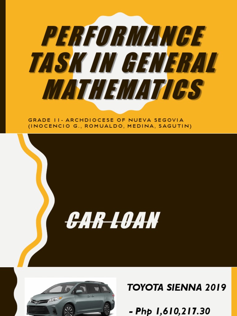 Performance Task in General Mathematics: Grade 11-Archdiocese of ...