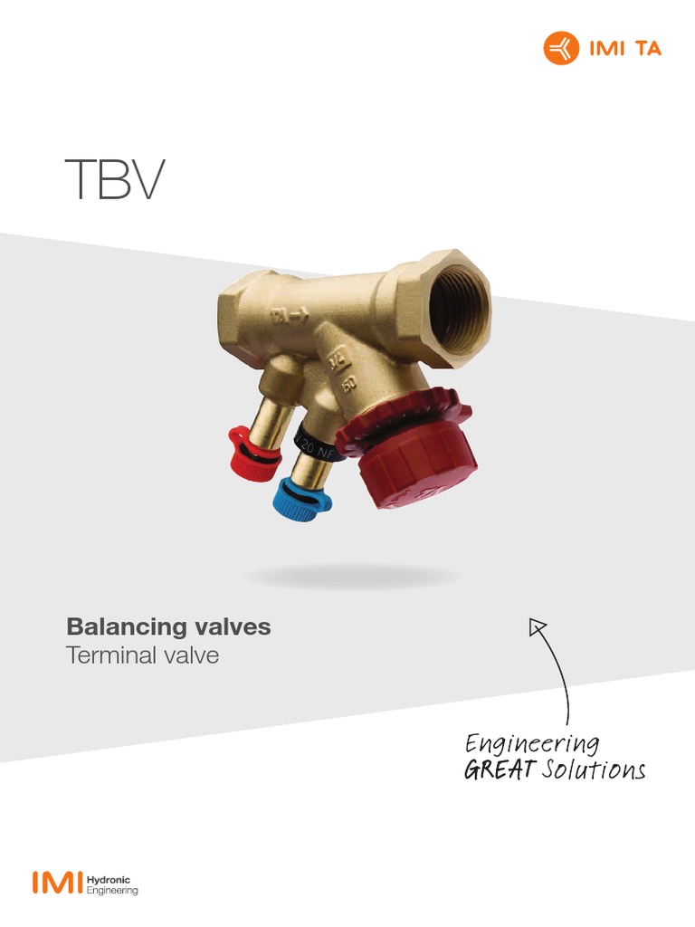 Balancing Valve TBV - EN - MAIN | PDF | Valve | Hydraulics