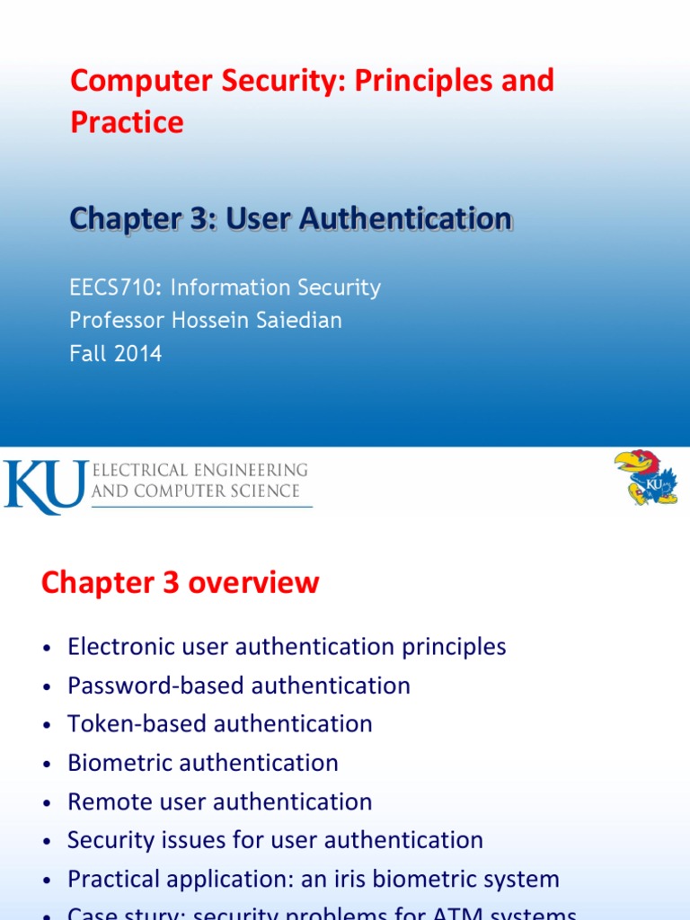 Computer Security: Principles and Practice: Chapter 3: User Authentication | PDF | Password ...