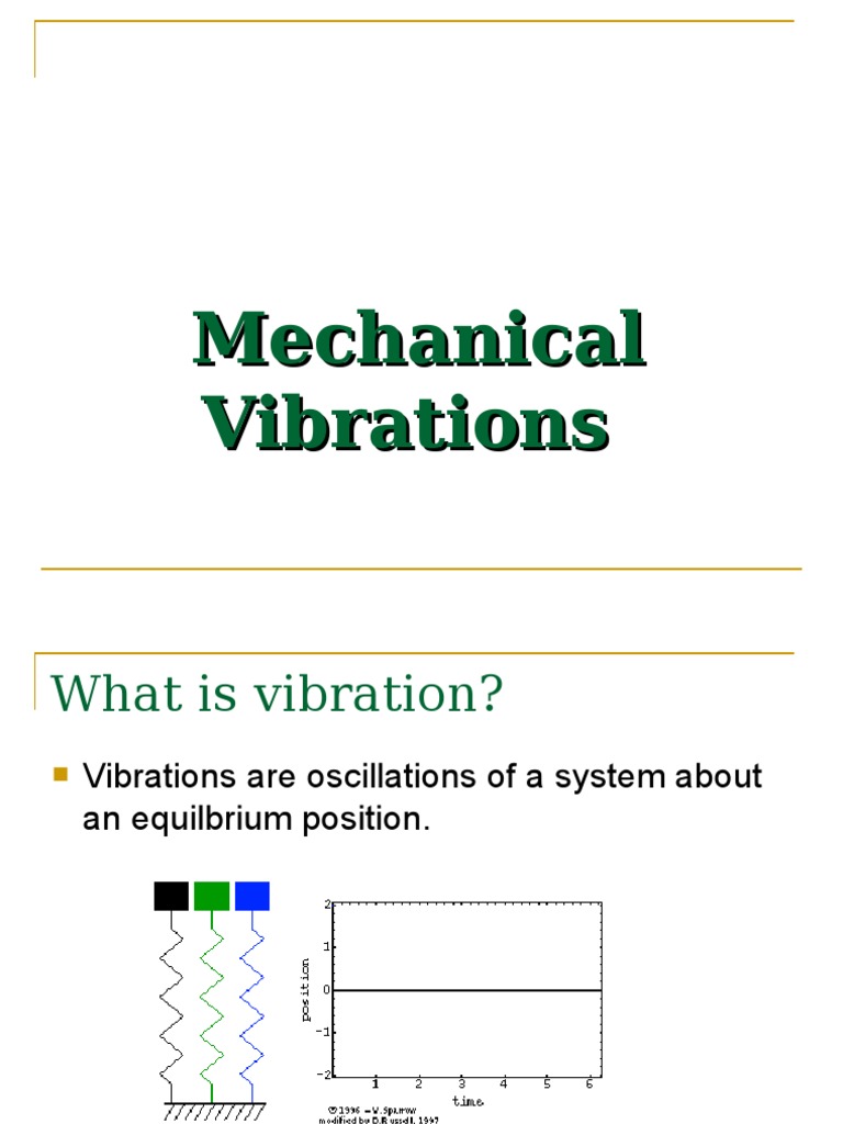 Mech Vibration - Lec 4-5 | PDF | Oscillation | Force