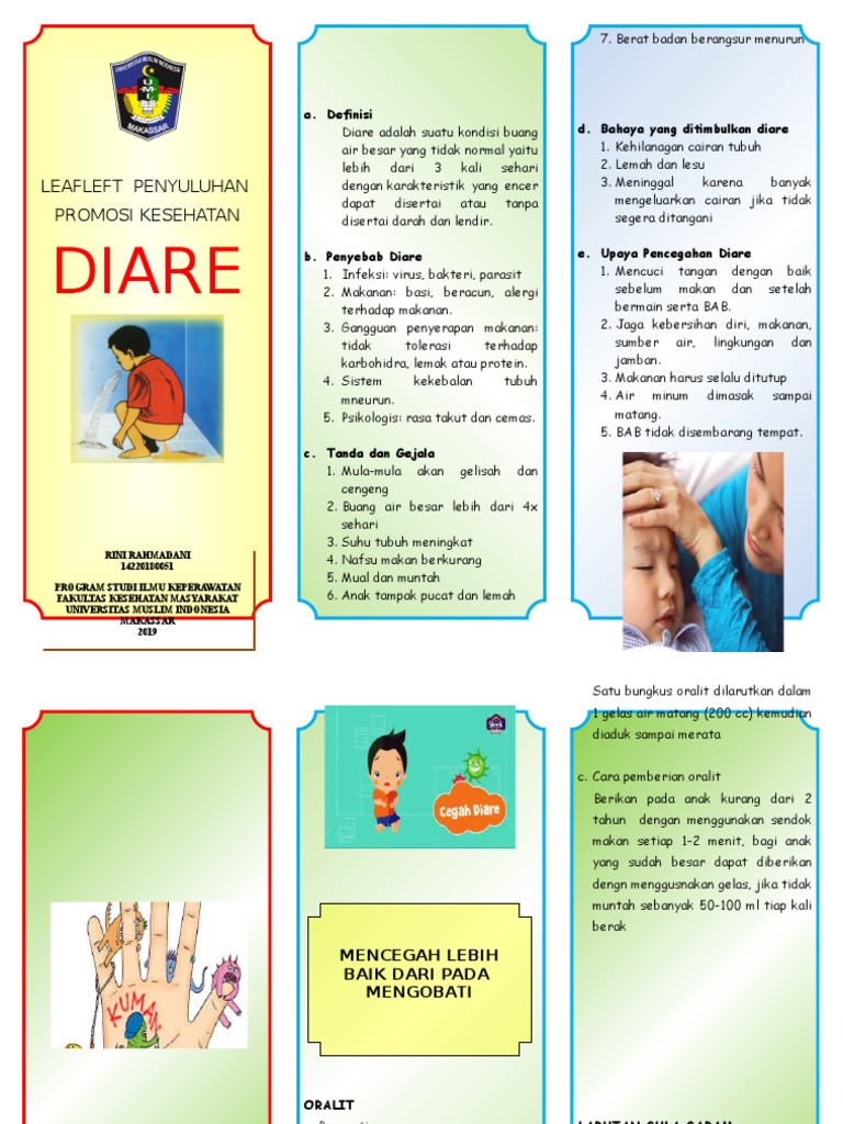 Leaflet Diare Pada Anak | PDF