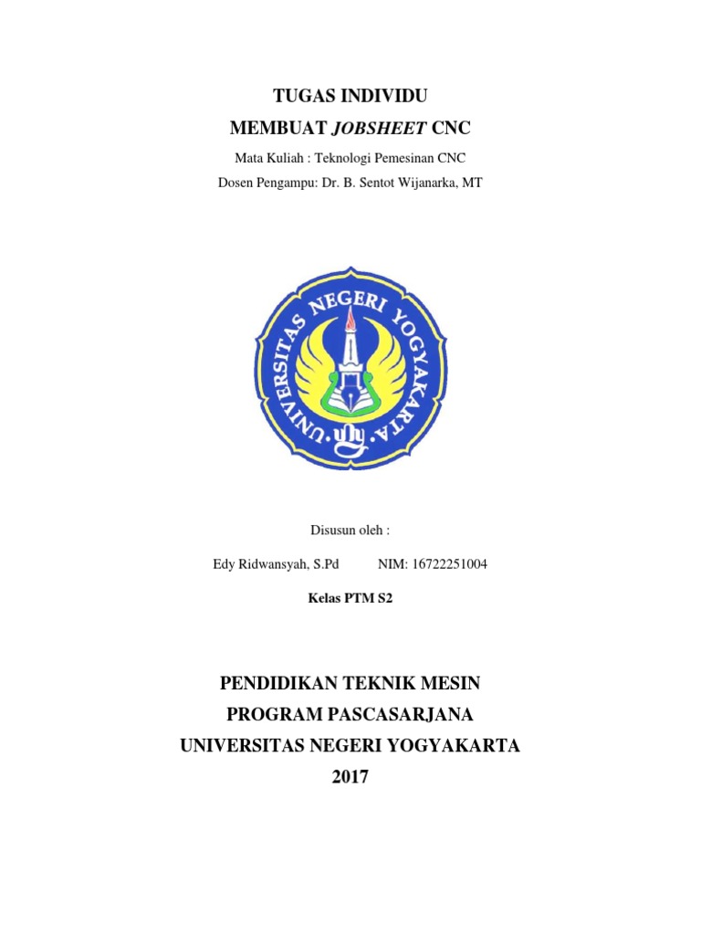 Jobsheet Pemrograman CNC Bubut dan Milling | PDF | Seni | Komputer