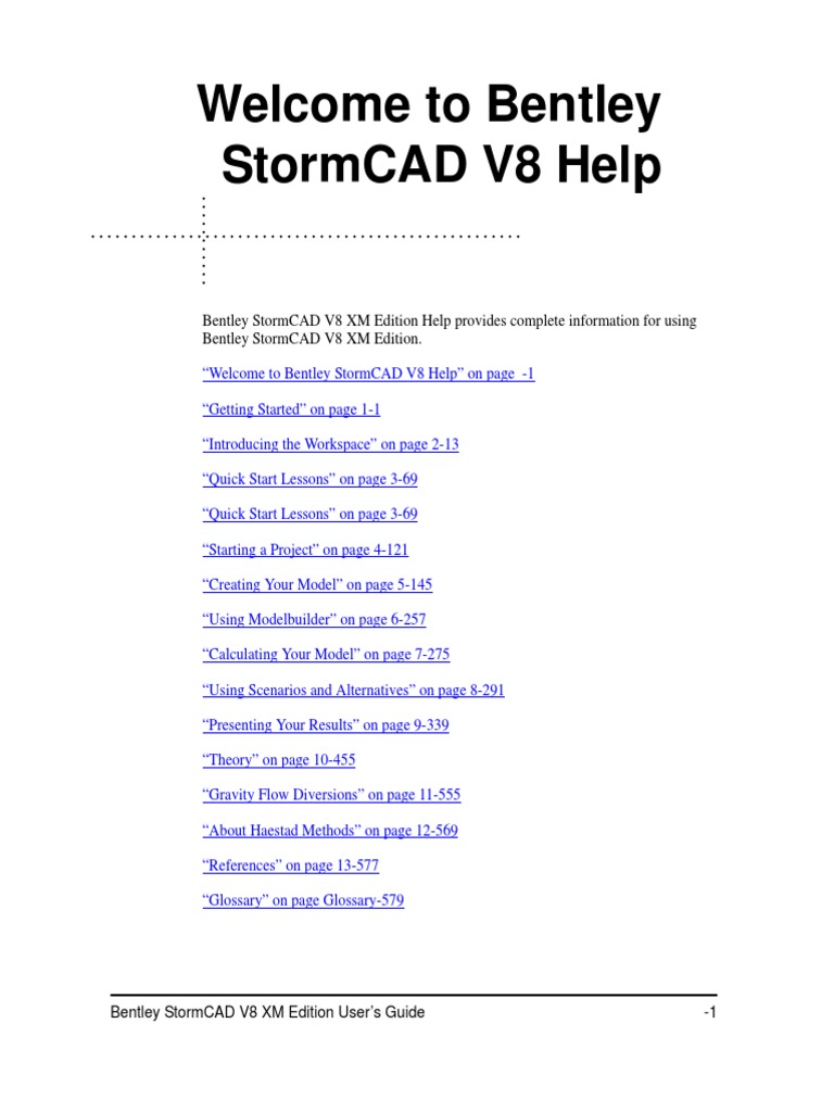 StormCAD Users Guide PDF | PDF | Arc Gis | Software