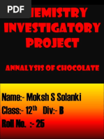 Chocolate Analysis | PDF | Chocolate | Chemistry