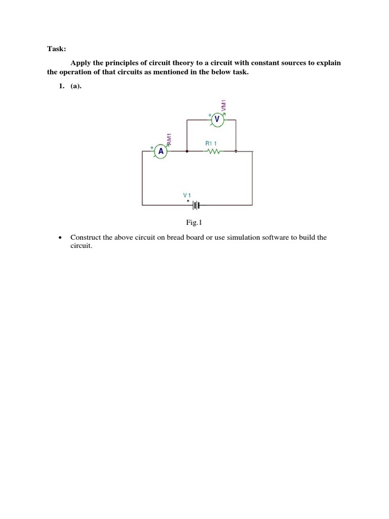 Applying Circuit Theory Principles: An Analysis of Constant Source ...