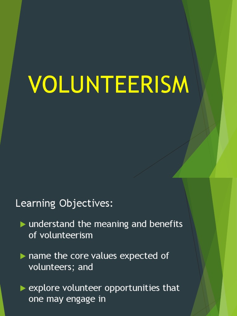 11 Volunteerism | Volunteering | Community | Free 30-day Trial | Scribd