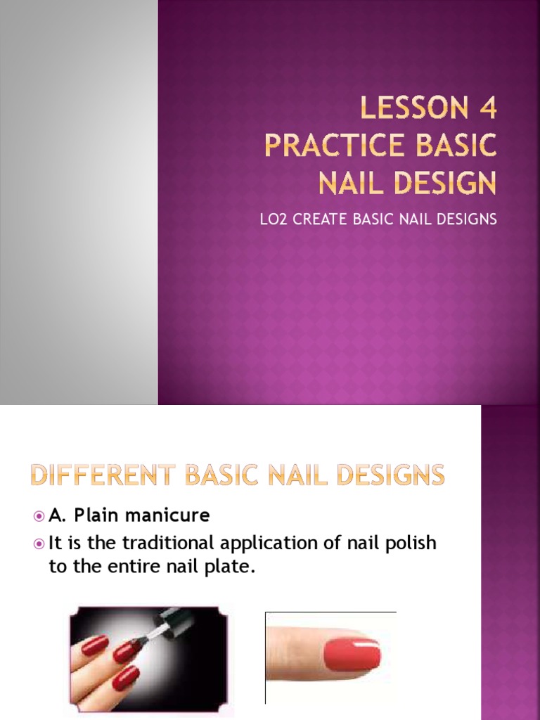 Basic Nail Design Techniques Guide | PDF | Nail (Anatomy) | Foot