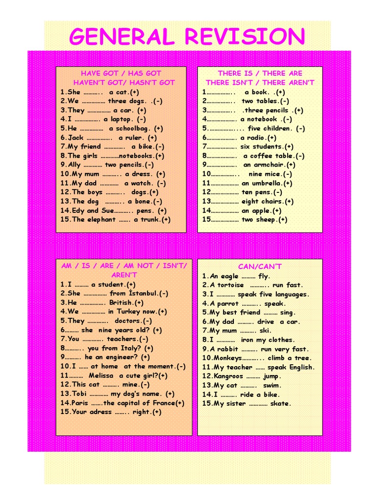 Have Gothas Got and There Is There Are | PDF