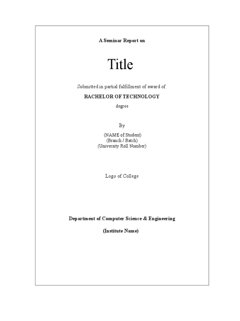 Seminar Report Preparation Guidelines | PDF | Typefaces | Paragraph
