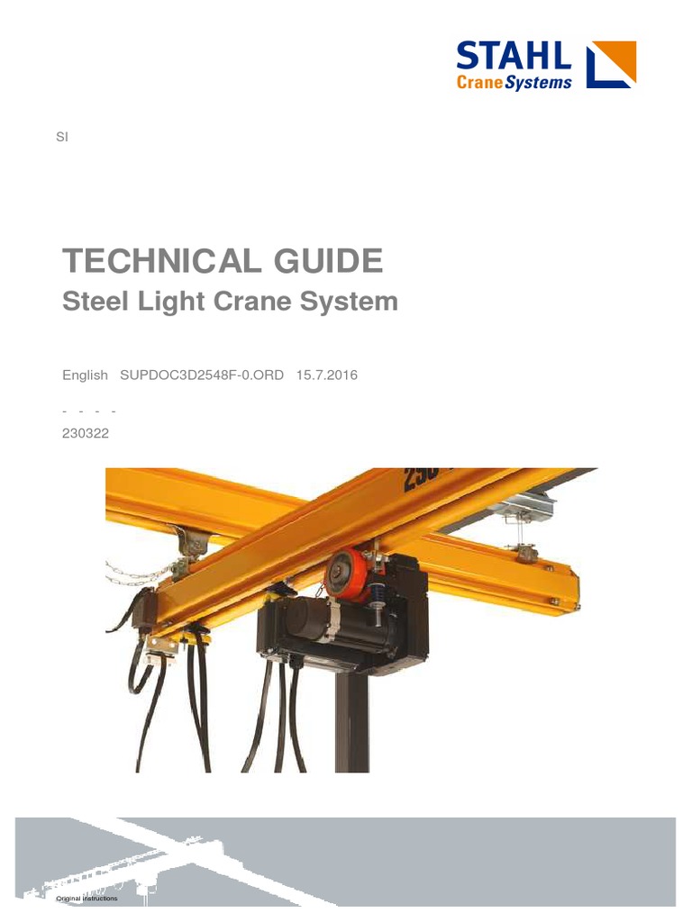 Technical Guide Crane System | PDF | Crane (Machine) | Elevator
