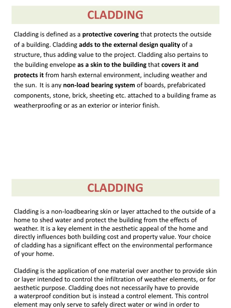 Cladding: Protects It From Harsh External Environment, Including ...